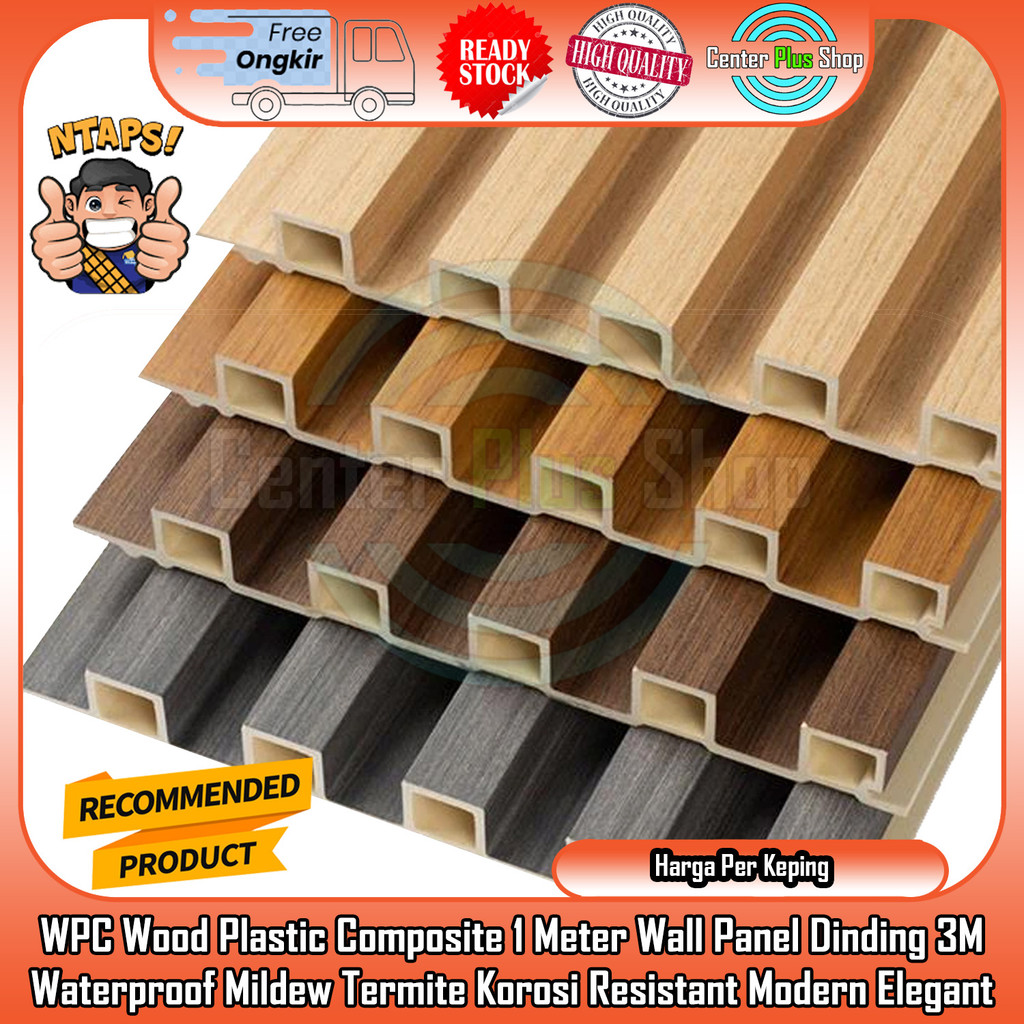 Jual Wpc Wood Plastic Composite Wallpaper Wall Panel Dinding Size 3M 1 ...