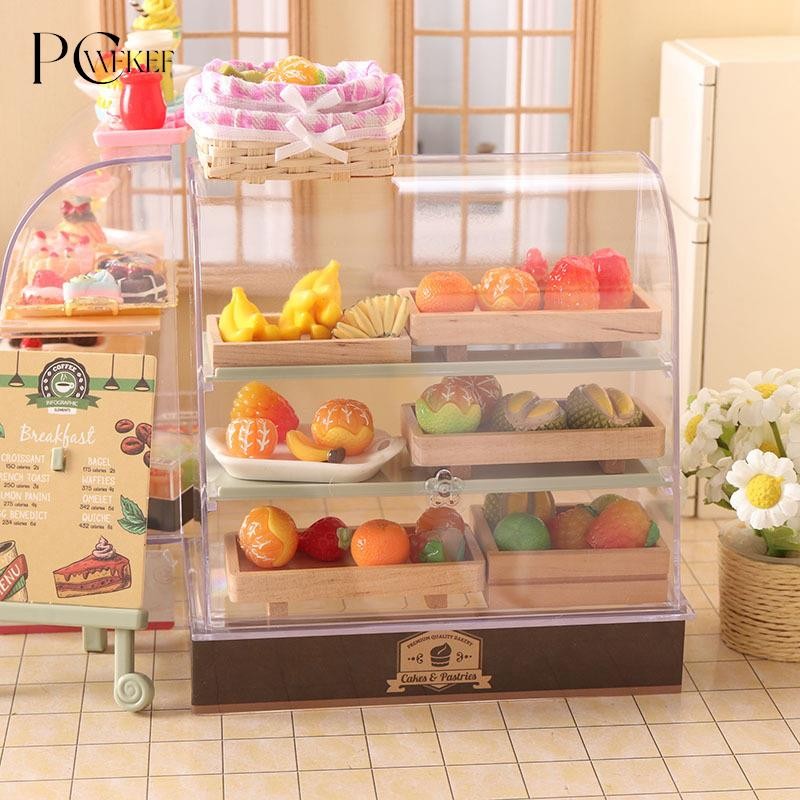 Jual 1:12 Scale Dollhouse Miniature Food Bakery Shop Cake Display ...