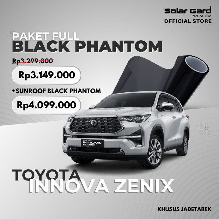 Jual NEW// Kaca film Solar Gard Black Phantom Paket Ful Toyota Innova ...