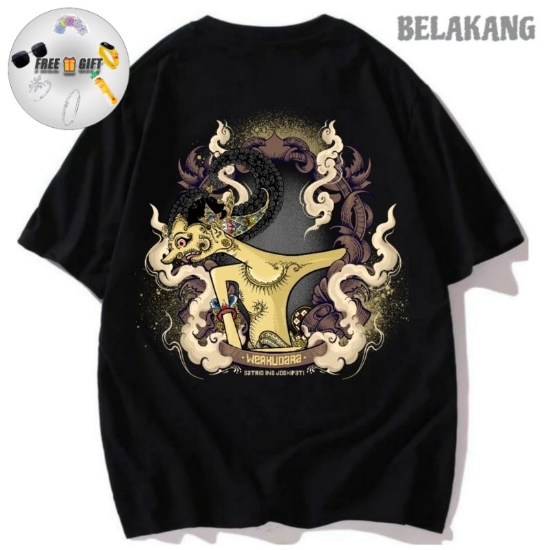 Jual Kaos Baju Wayang Werkudara | Kaos Wayang Kulit | Indonesia Culture ...