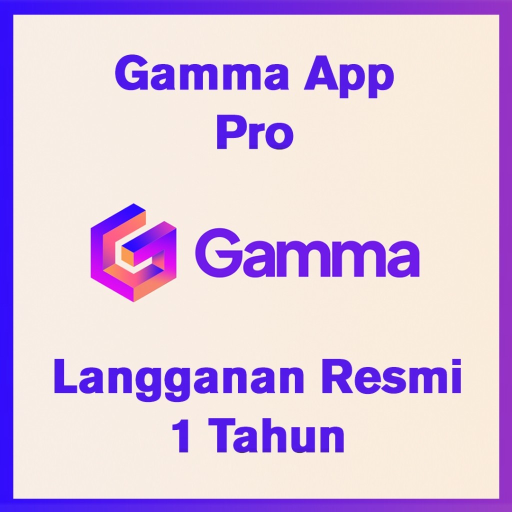 Jual Gamma App Pro 1 Tahun Original - Presentation Ai | Shopee Indonesia