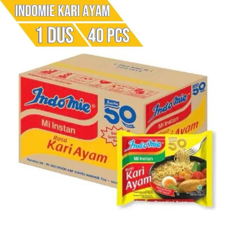 Jual Indomie Kari Ayam / 1 Dus / 40 Pcs | Shopee Indonesia