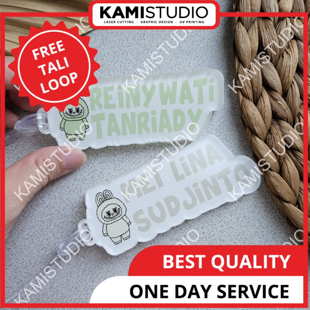 Jual LUGGAGE TAG LABUBU 3 BARIS NAMA LENGKAP /GANTUNGAN TAS NAMA / BAG ...