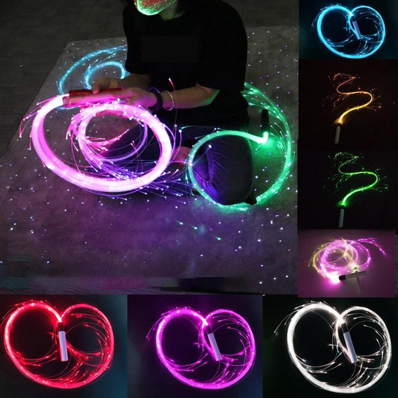 Jual 1.7M LED Fiber Optic Whip Optical Hand Rope Pixel Light-up Whip ...