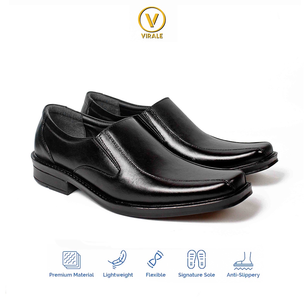 Jual Sepatu Pantofel Pria Bahan Kulit Asli Casual Original AL 19 ...