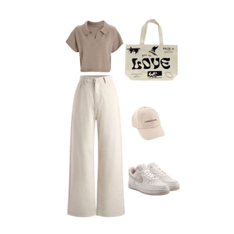 Jual one set outfit korean style / summer outfit ootd import wanita ...