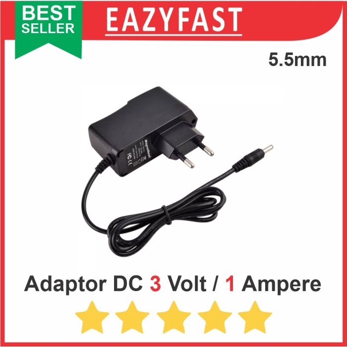 Jual Adaptor DC 3V 1A 5.5mm 3 V Volt 1 A Ampere PSU Power Supply Trafo ...