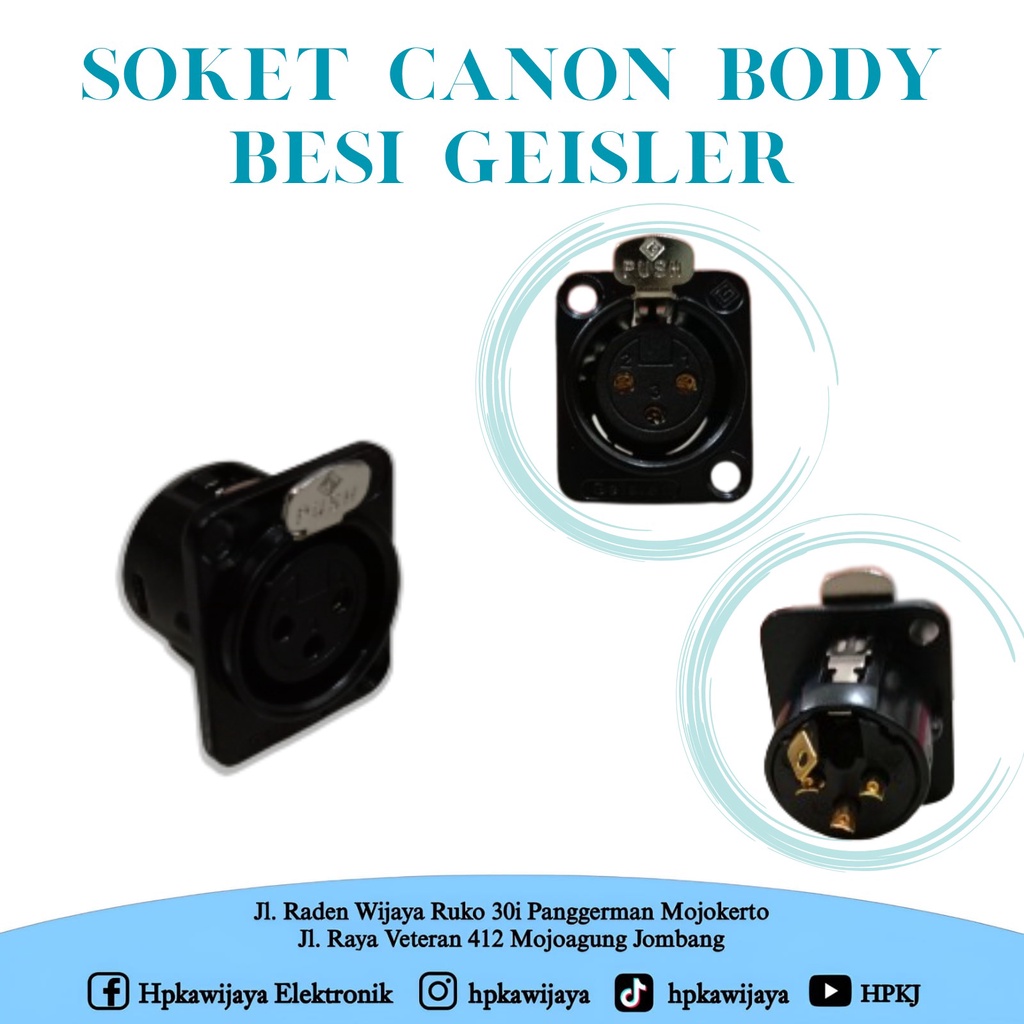 Jual SOKET CANON BODY BESI FEMALE socket canon body female geisler ...
