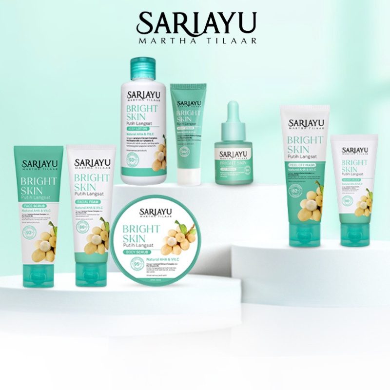 Jual SARIAYU Bright Skin Putih Langsat Series | Facial Foam - Body Scrub - Moisturizer - Face ...