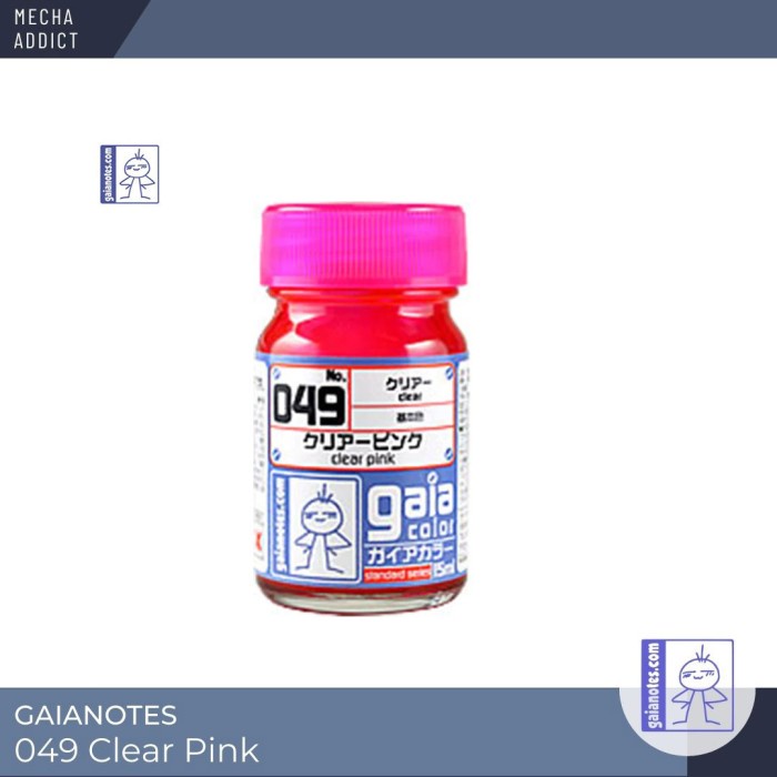 Jual GAIA NOTES PAINT COLOR 049 CLEAR PINK - CAT GUNDAM | Shopee Indonesia