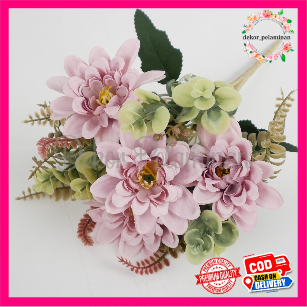Jual ROSE TERATAI CANTIK CABANG 7 ARTIFICIAL BUNGA PEONI EROPA BUNGA ...