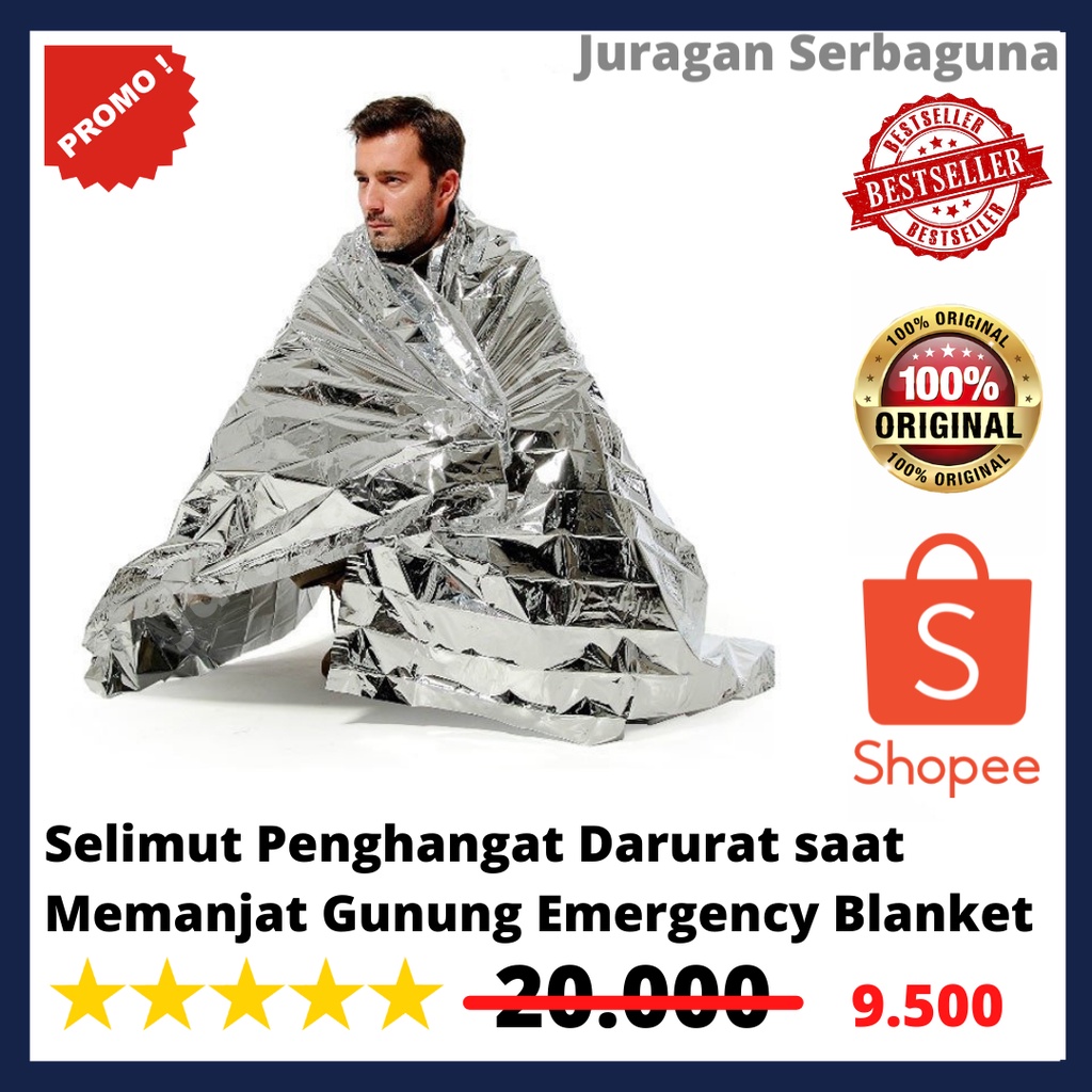 Jual Selimut Penghangat Darurat saat Memanjat Gunung Emergency Blanket ...