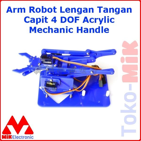 Jual Arm Robot Lengan Tangan Capit 4 DOF Acrylic Mechanic Handle ...