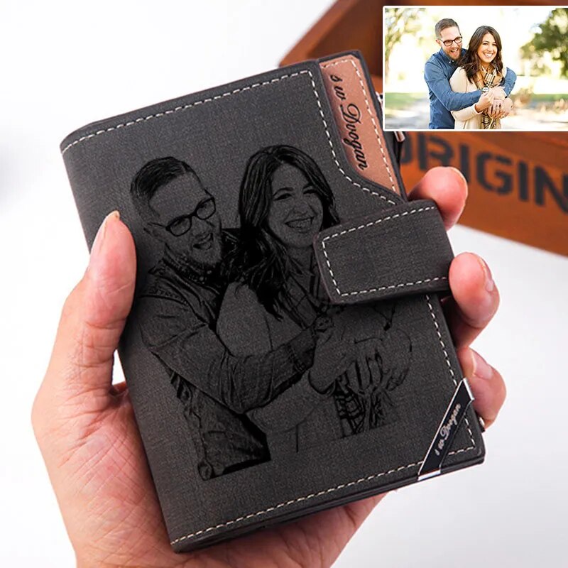 Jual Dompet Pendek Pria dengan Saku Koin Ritsleting Gambar Kustom ...