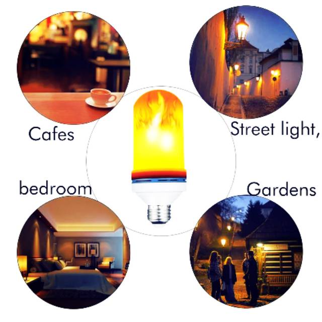 Jual LAMPU LED API / LED FLAME BULB 3 WATT E27 | Shopee Indonesia