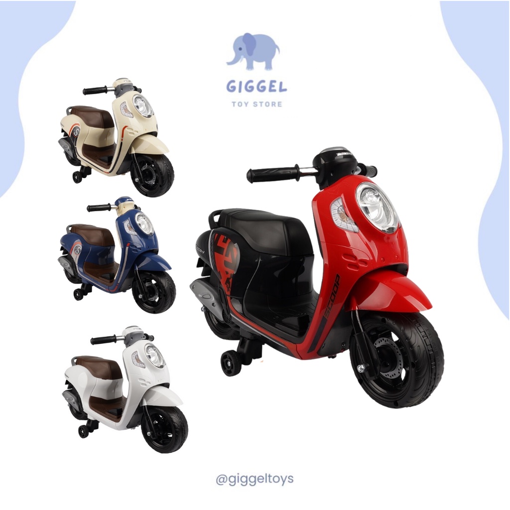 Jual [ Giggel ] - Mainan Motor Aki Anak Scoopy Licensed Resmi / Mainan ...
