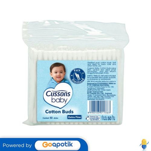Jual Cussons Baby Cotton Buds Extra Fine Pack 50 Pcs | Shopee Indonesia