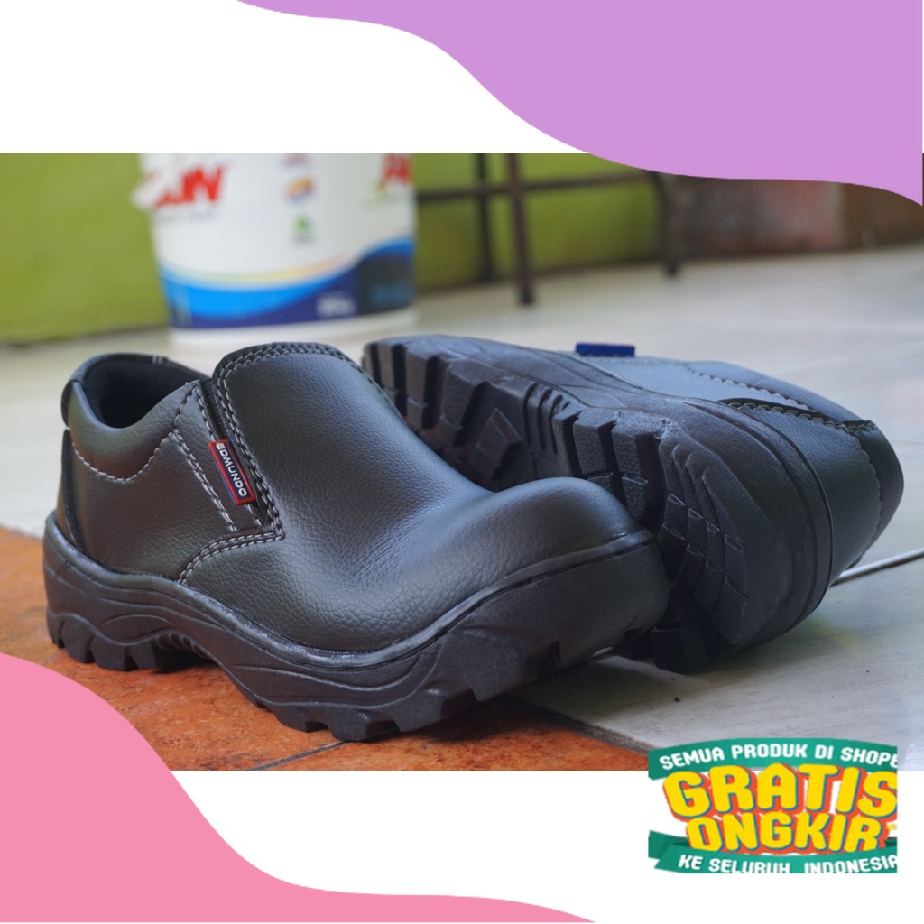 Jual Sepatu septi Slip on king Ujung Besi Anti selip Anti licin Safety ...