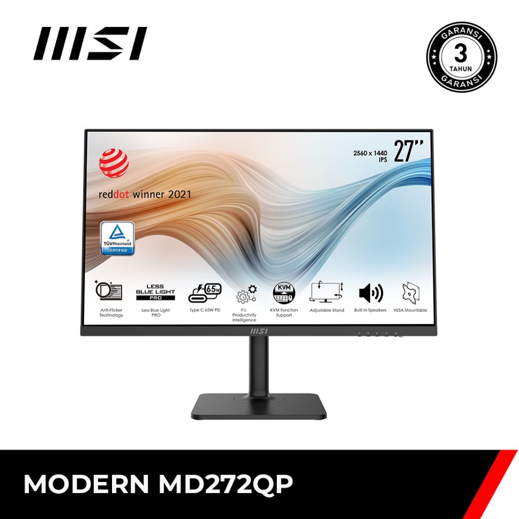 Jual MSI Monitor LED IPS Modern MD272QP 27" Inc | Shopee Indonesia