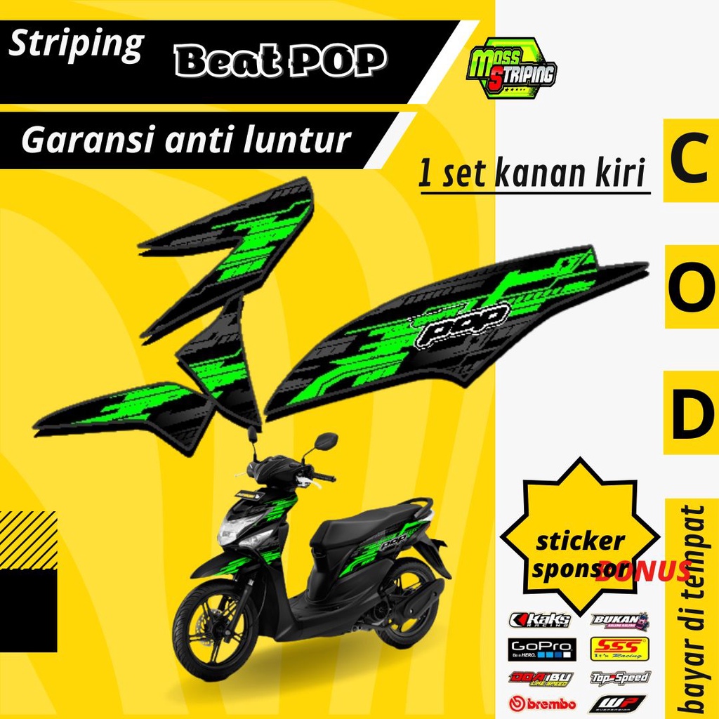 Jual Striping Stiker Lis decal Honda Beat POP 2015 2016 2017 2018 2019 ...