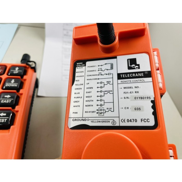 Jual Telecrane F21-E1B Remote Wireless Industrial Hoist Crane Push ...