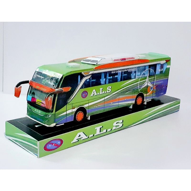 Jual Miniatur Papercraft Bus A.L.S Jetbus 3+ full lampu | Shopee Indonesia