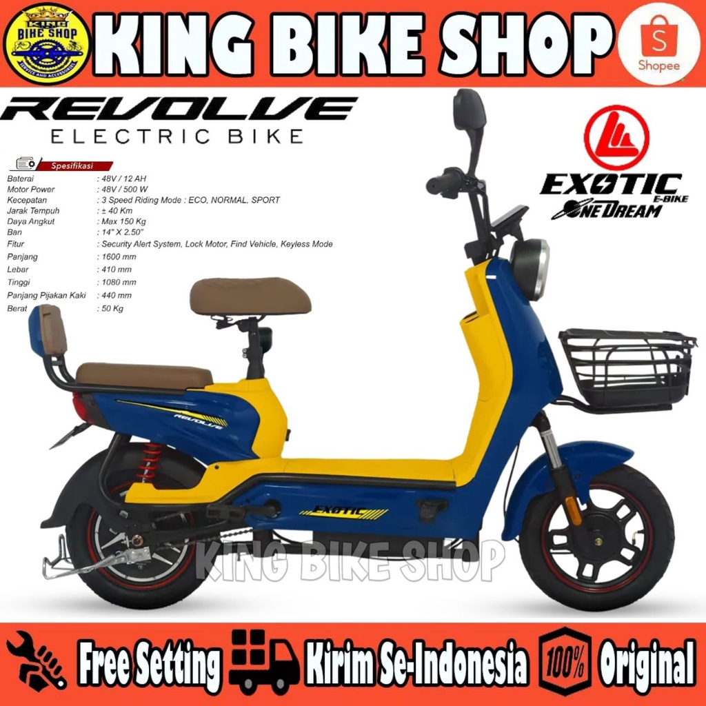 Jual Sepeda Listrik Electric E Bike EXOTIC REVOLVE By Pacific 500 Watt ...