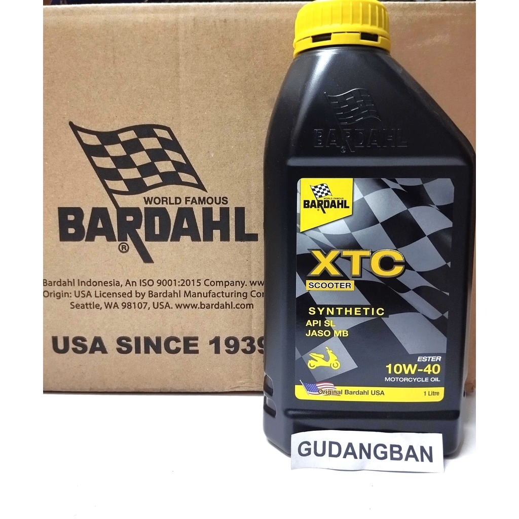 Jual OLI MOTOR BARDAHL XTC SCOOTER JASO MB SYNTHETIC MATIC 1L 10W 40 ORIGINAL TOKO RESMI ESTER ...