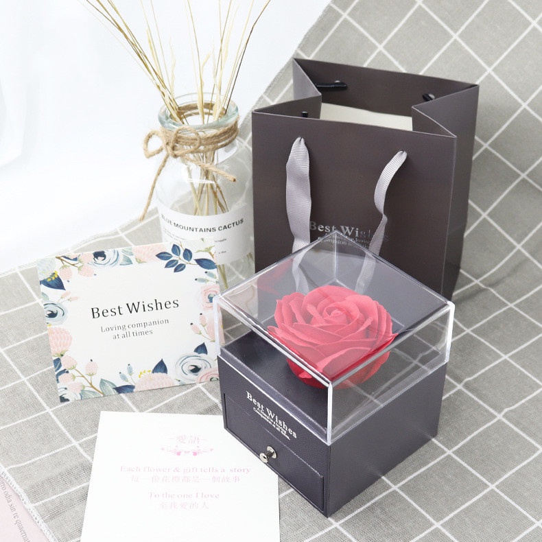 Jual Eternal Rose Gift Box Kotak Perhiasan Kado Kalung Cincin Lamaran ...