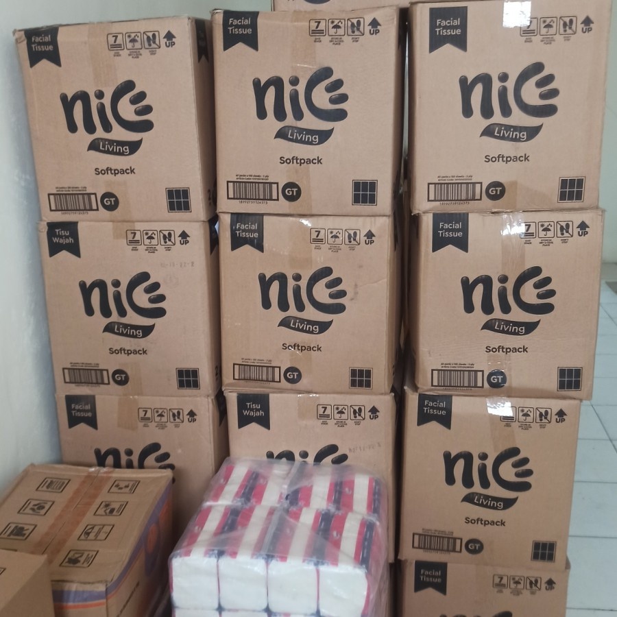 Jual (PAKET 1 DUS) Tissue NICE Facial 180 Sheets 360 Helai 2 Ply Tisu ...
