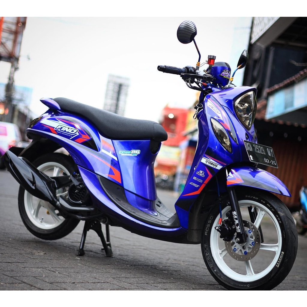 Jual sticker decals fullbody yamaha fino tema garis racing simpel bebas ...