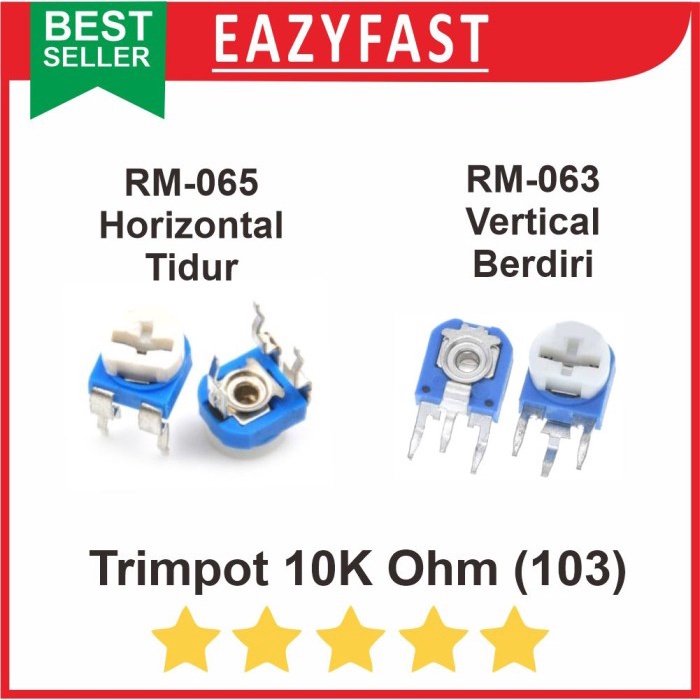 Jual Trimpot 103 R10K R 10 K Ohm Potensio Variable Resistor VR Trimmer ...