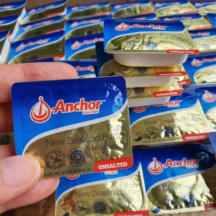 Jual BUTTER PORTION UNSALTED ANCHOR 7g (pack isi 10 mini cups) | Shopee ...