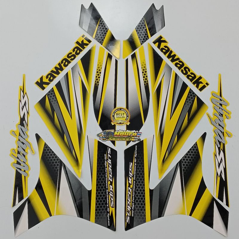 Jual striping kawasaki ninja ss 2013 kuning list body standar kualitas ...