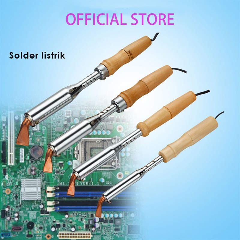Jual Solder Listrik Kayu 100W 150W 200W 300W / Alat Patri Gagang Kayu ...