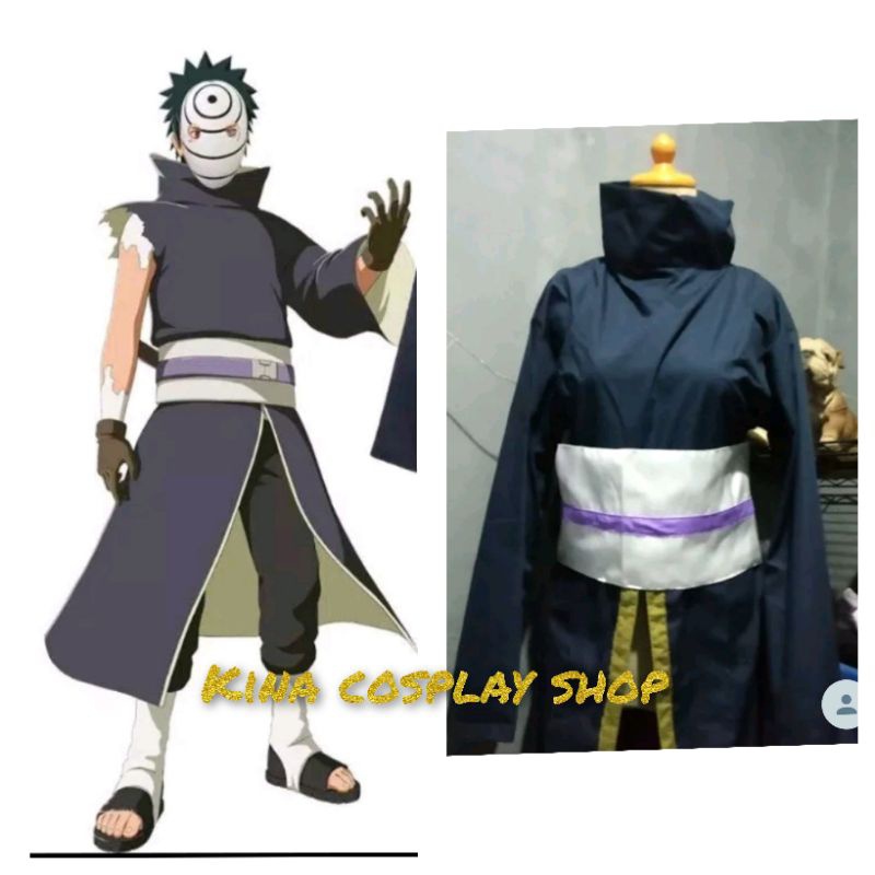 Jual Naruto Shippuden Uchiha Obito Cosplay Costume Anime Male | Shopee ...