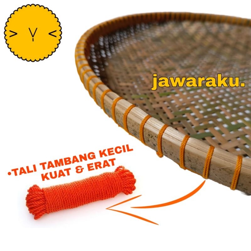 Jual tampah ayakan bambu jaitan tambang anyaman kulit bambu diameter ...