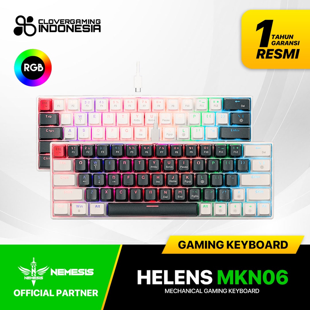 Jual NYK Nemesis HELENS MKN-06 RGB Gaming Keyboard Mechanical Removable ...