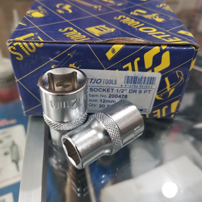 Jual Mata sok 12 mm 1/2" 6pt jetjo tools kunci sock shock socket 12mm | Shopee Indonesia