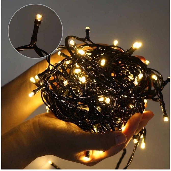 Jual Lampu Hias Tumblr Led Kabel Hitam 7 m Christmas Tree Pohon Natal ...