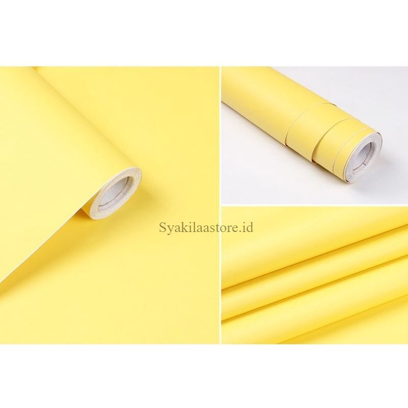 Jual Wallpaper Dinding Polos Kuning Emboss 10m x 45cm | Shopee Indonesia