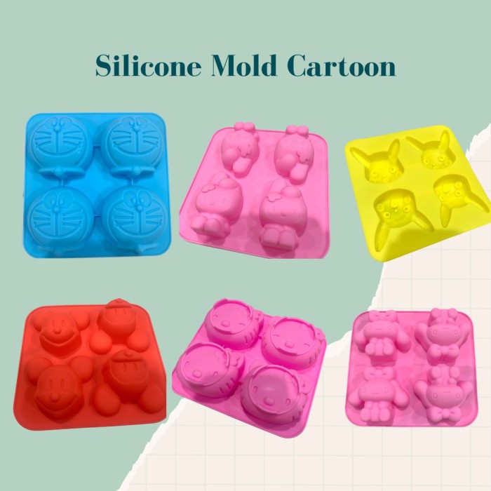 Jual Silicone Mold Cartoon Character Cetakan Silicone Cookie Sabun ...