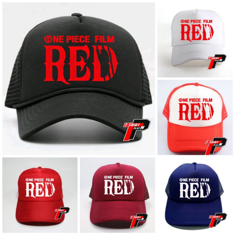 Jual Topi One Piece Red Trucker | Shopee Indonesia