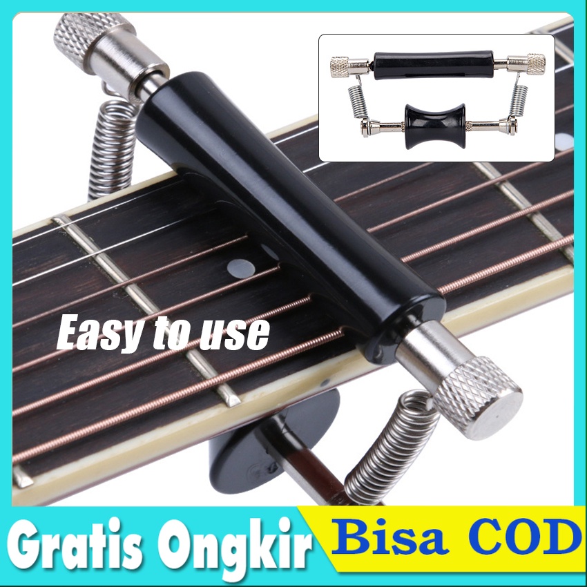 Jual Clamp Key Acoustic Classic Guitar Sliding capo Rolling Glider Capo ...