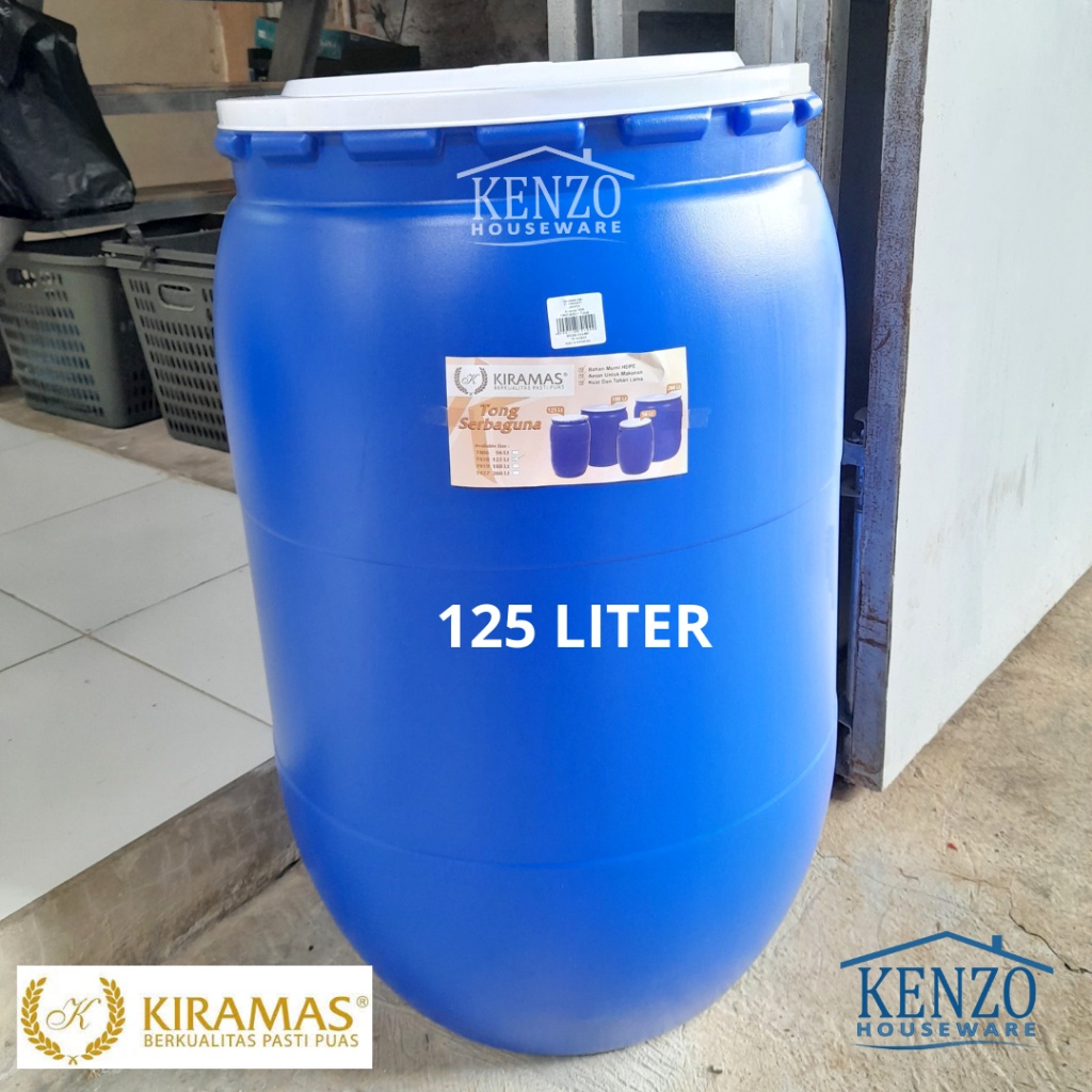 Jual Gentong Air 125 Liter KIRAMAS Tong Air Plastik Gentong Cuci Mandi ...