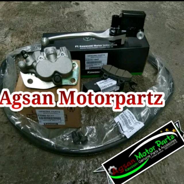 Jual Pengereman set kaliper set master rem set depan KLX 150 BF KLX 150 L S original kawasaki ...