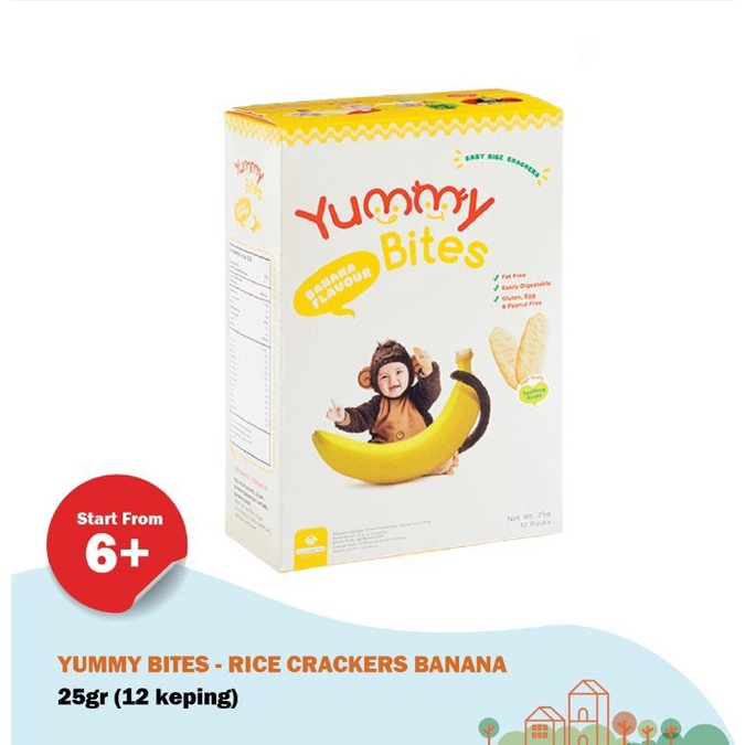 Jual Yummy Bites Rice Crackers Banana 25g | Shopee Indonesia