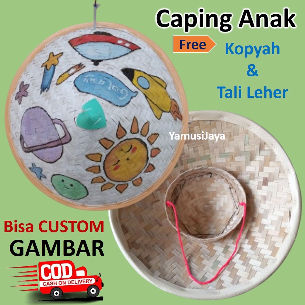 Jual Caping Lukis Anak - Caping Petani Anak FREE Kopyah dan Tali Dagu ...