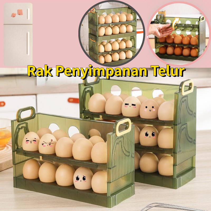 Jual Tempat Penyimpanan Telur ak Telur 3 Susun Kotak Telur Rak ...