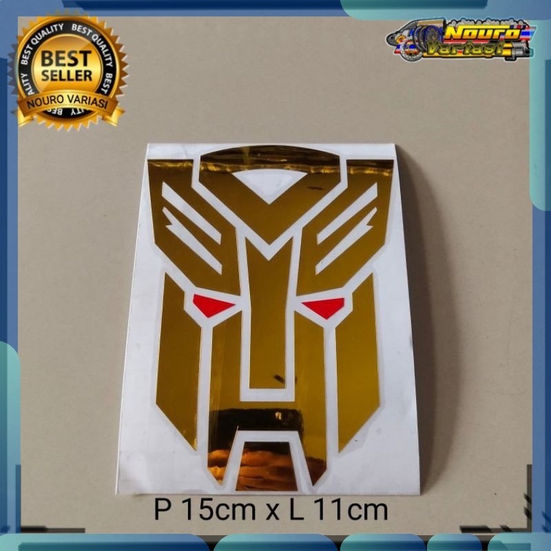 Jual Sticker STICKER STIKER CUTTING TRANSFORMERS TRANSFORMER GOLD bagus ...